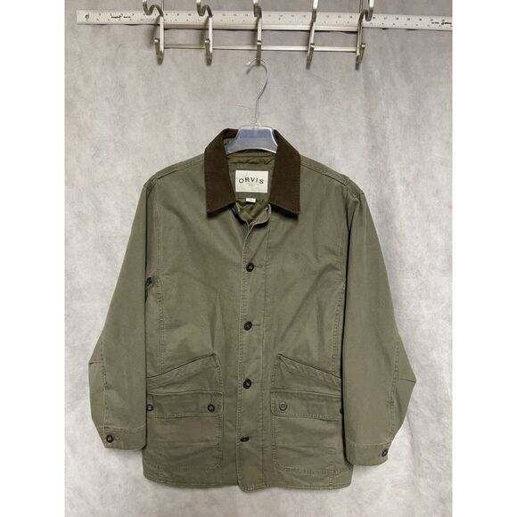 Orvis | Jackets & Coats | Nwot Orvis Jacket Men M Green Canvas Barn ...